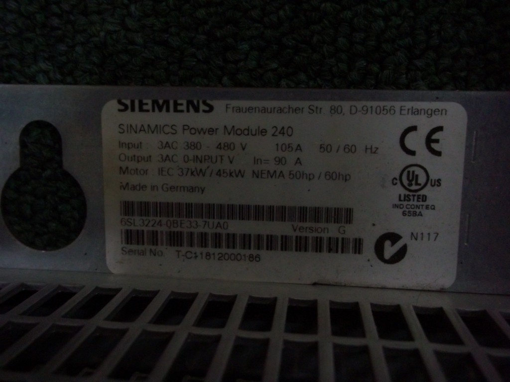 JESS | Repair SIEMENS SIEMENS SINAMICS POWER MODULE 6SL3224-0BE33-7UA0 ...