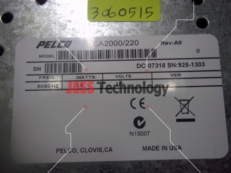 JESS Repair Service in Malaysia - Repair PELCO PELCO EA2000 HALF DUPLEX ...