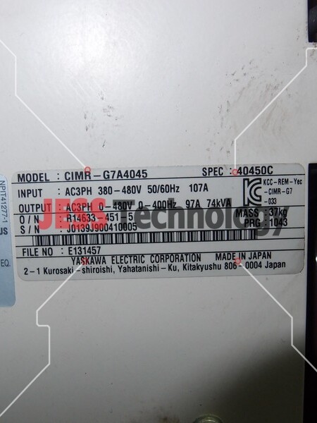 JESS Repair Service in Malaysia - Repair YASKAWA YASKAWA VARISPEED G7 ...
