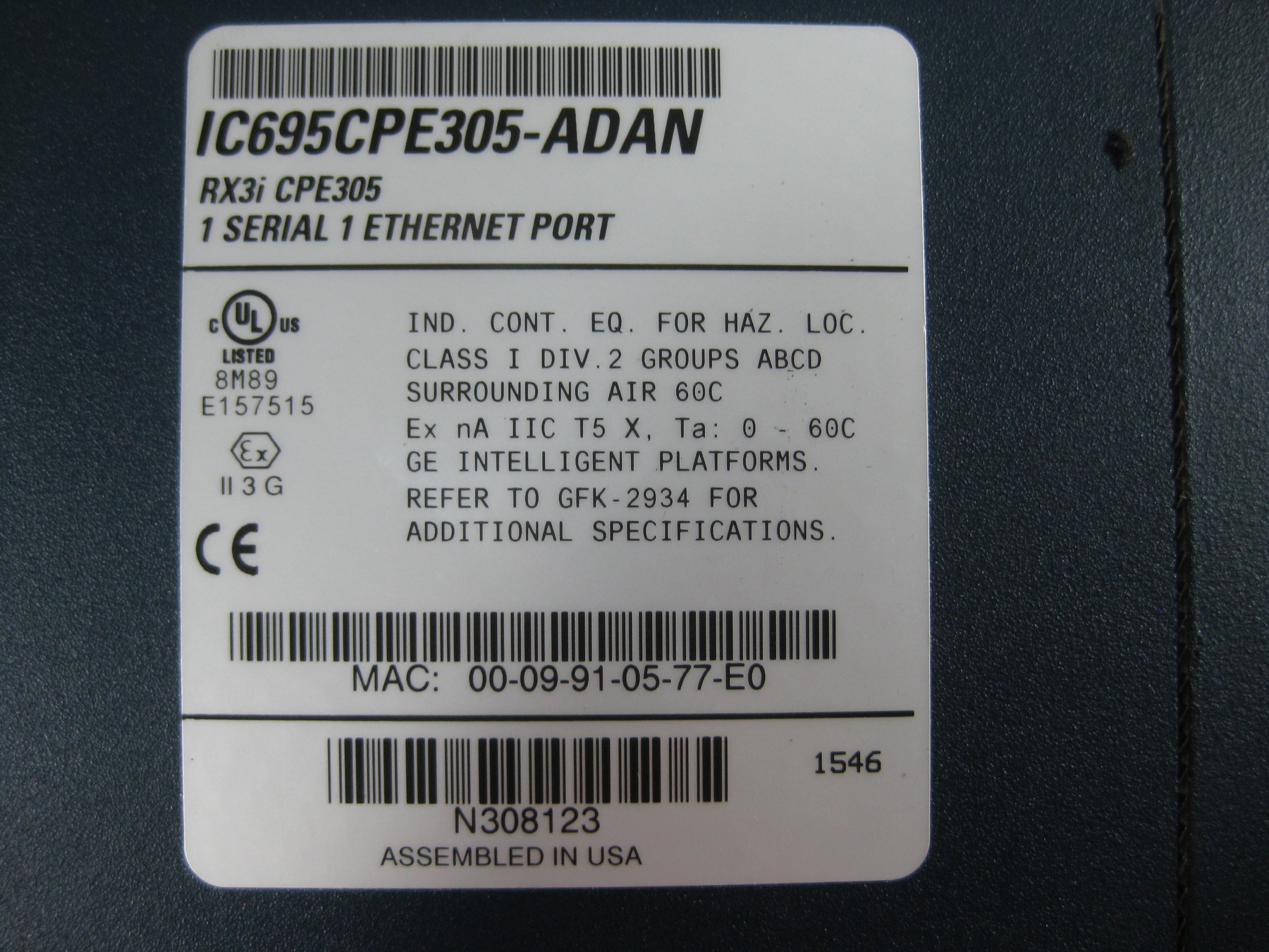 JESS Repair Service in Malaysia - Repair GE FANUC ETHERNET PORT RX3I ...