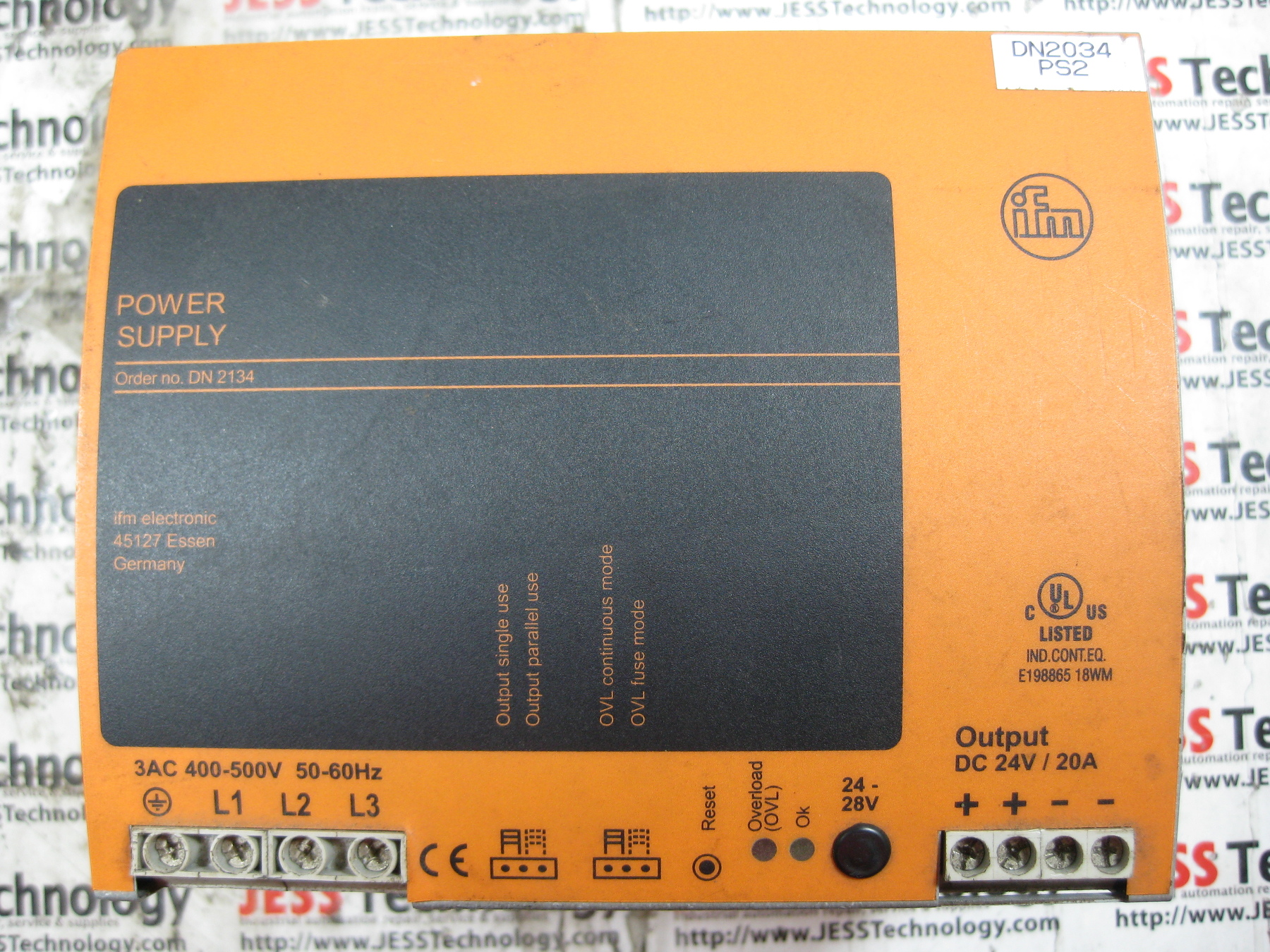 JESS Repair Service in Malaysia - Repair IFM POWER SUPPLY 24-28V/20A ...