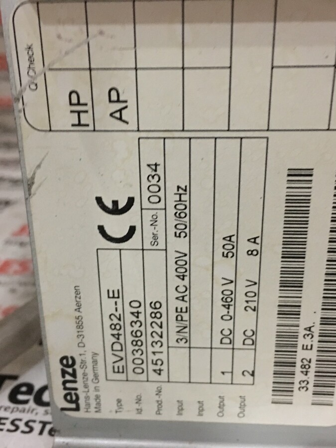 JESS Repair Service in Malaysia - Repair LENZE LENZE 480 EVD482-E, Best ...