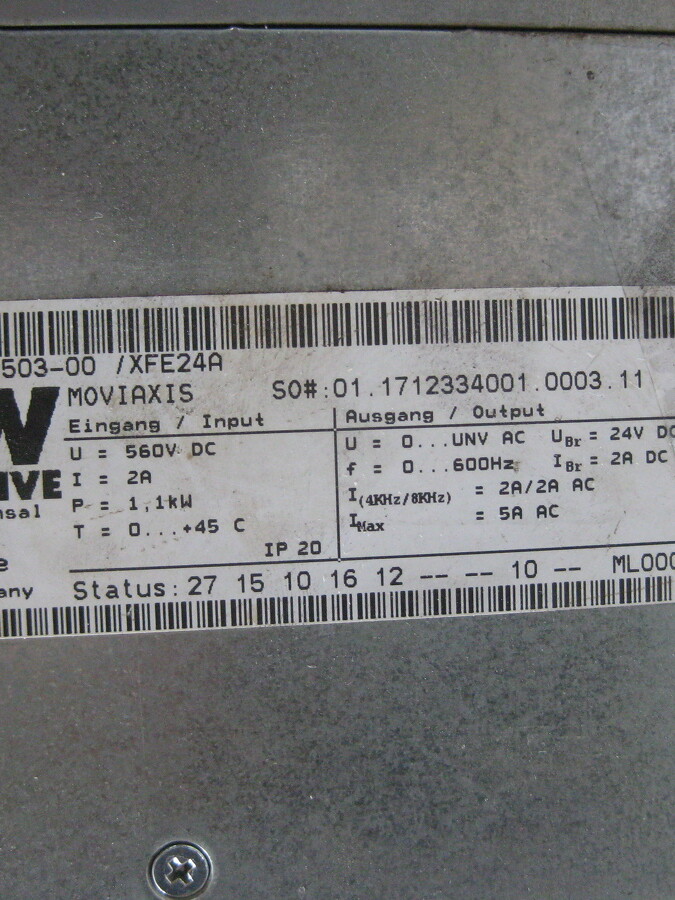 JESS Repair Service in Malaysia - Repair SEW EURODRIVE AC SERVO D-76646 ...