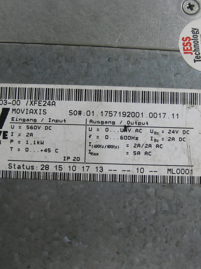 JESS Repair Service in Malaysia - Repair SEW EURODRIVE INVERTER D-76646 ...