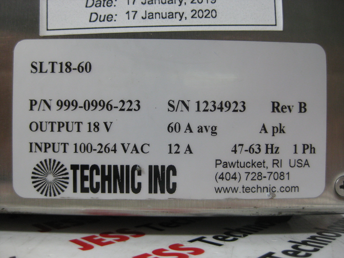 JESS Repair Service in Malaysia - Repair TECHNIC INC RECTIFIER SLT18-60 ...