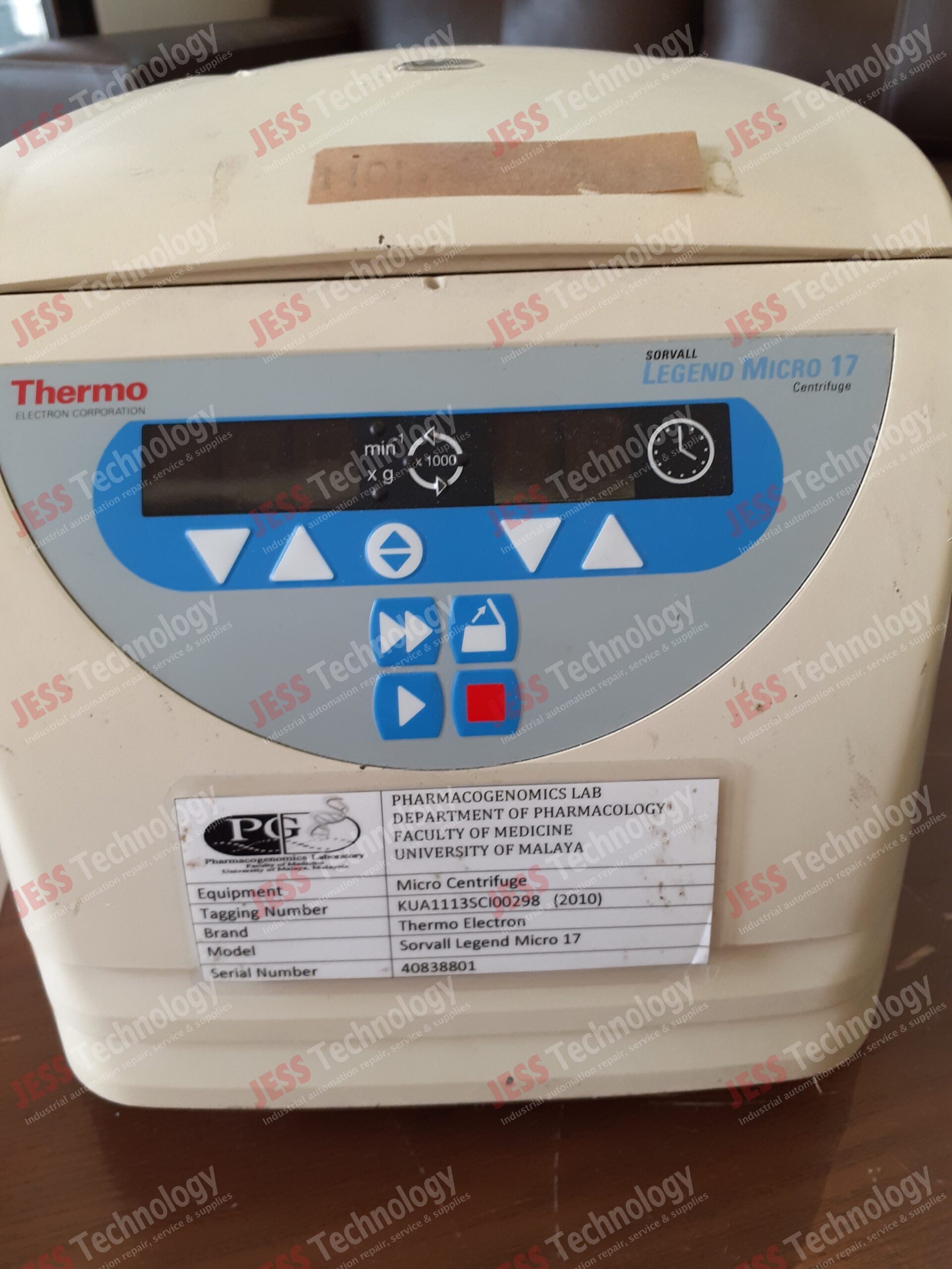 JESS Repair Service in Malaysia - Repair THERMOFISHER THERMAL MICRO CENTRIFUGE 40838801 SORVALL ...
