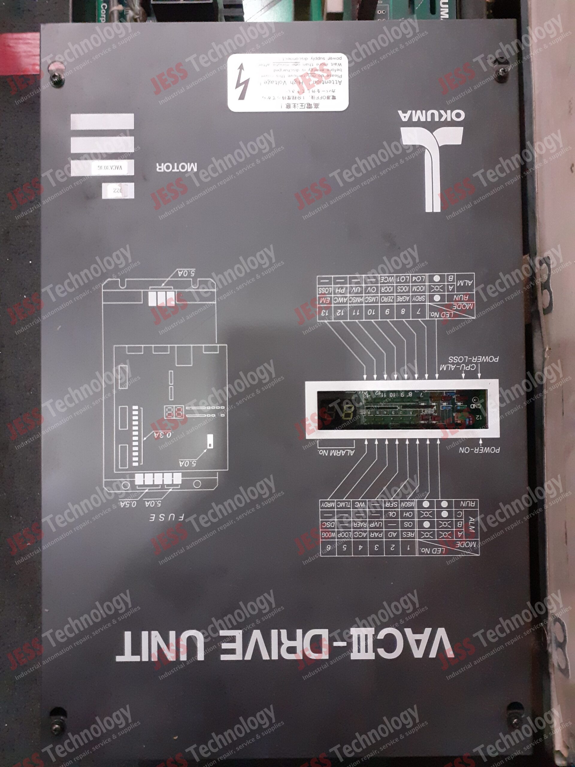 JESS Repair Service in Malaysia - Repair OKUMA Brand: Okuma drive JB00228 Model: D-22 SN: A006 ...