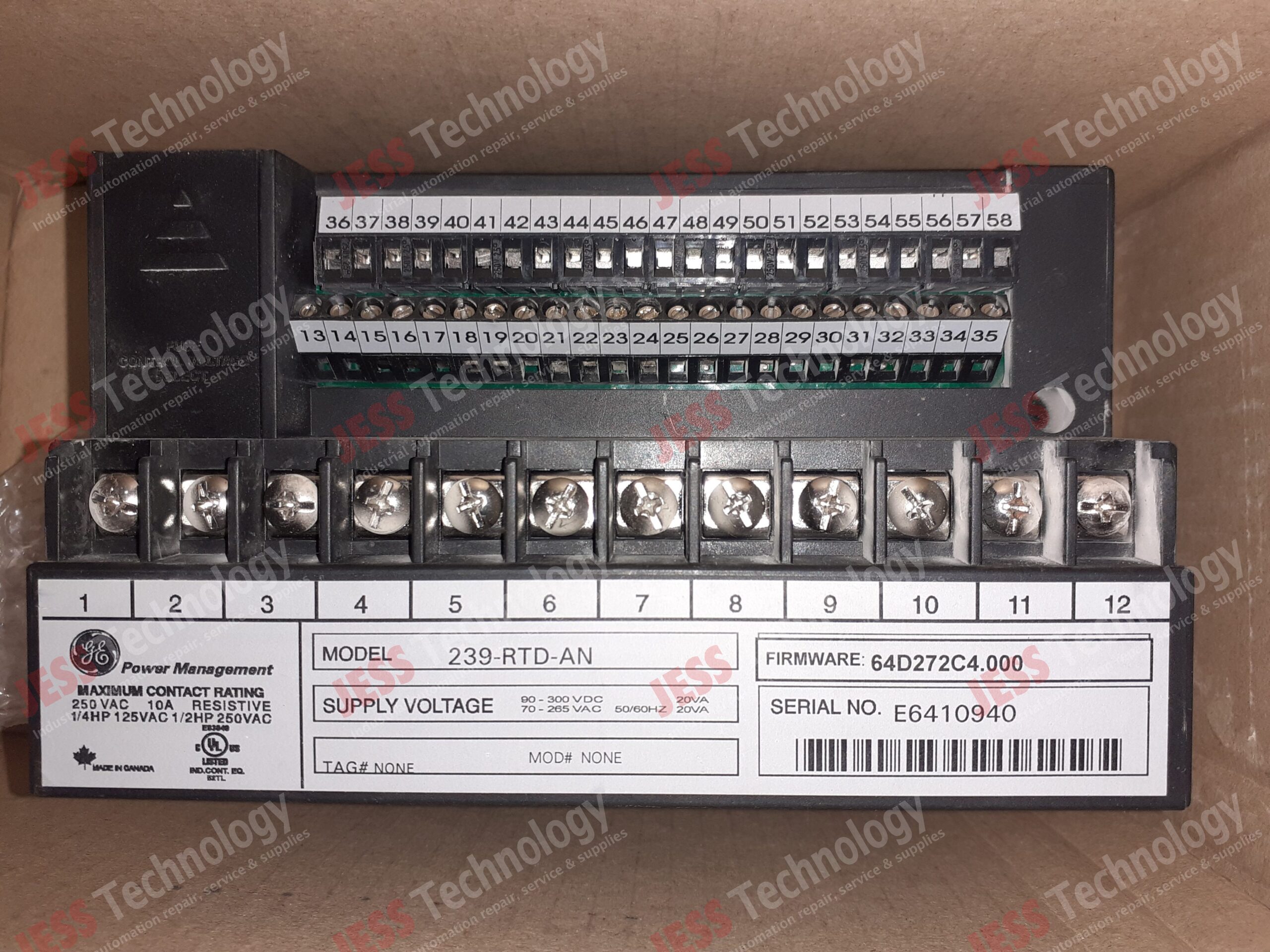 JESS Repair Service in Malaysia - Repair MOTOR PROTECTION RELAY MOTOR PROTECTION RELAY MODEL:239 ...