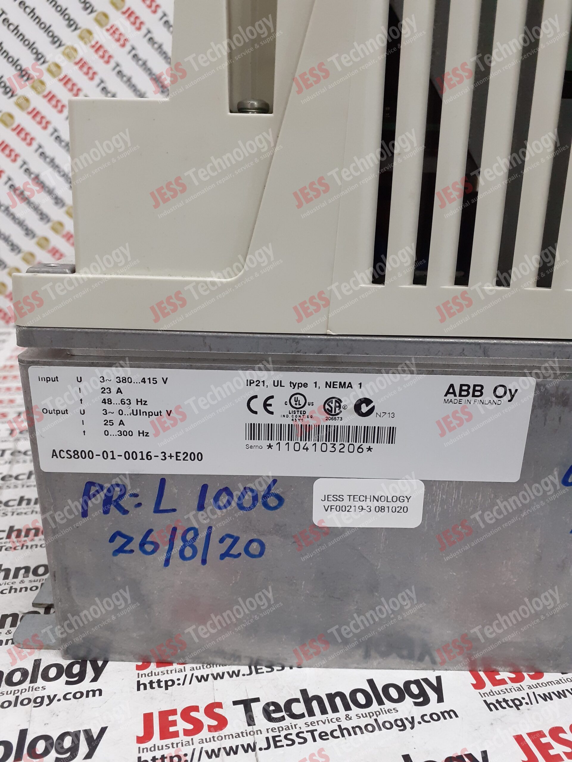 JESS Repair Service in Malaysia - Repair ABB abb inverter 1104103206 ...