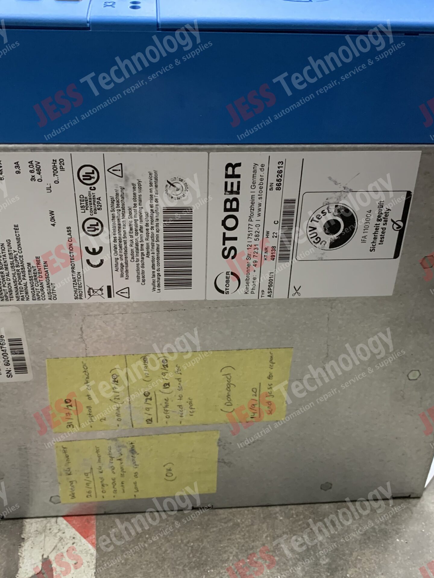 JESS Repair Service in Malaysia - Repair STOBER STOBER DRIVE 4kW ...