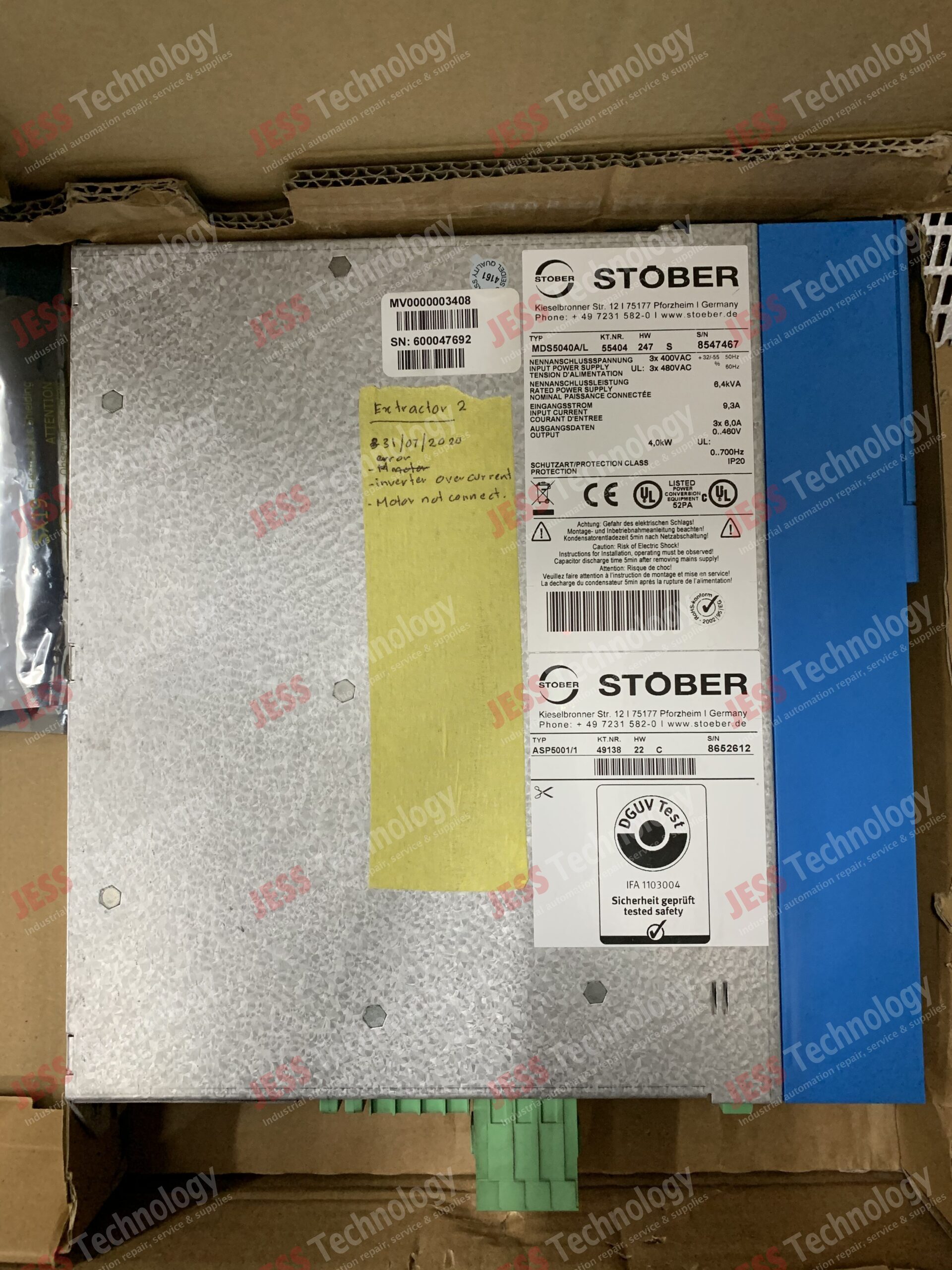 JESS Repair Service in Malaysia - Repair STOBER stober 4kw drive ...