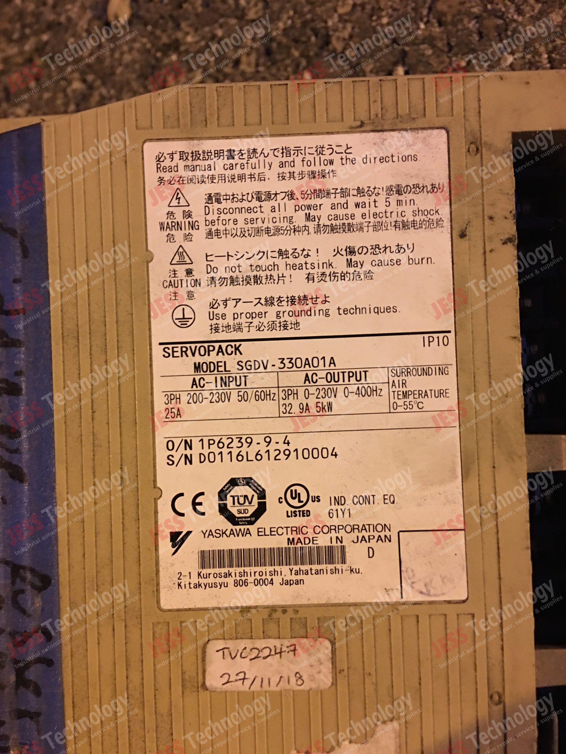 JESS Repair Service in Malaysia - Repair YASKAWA YASKAWA SERVOPACK ...