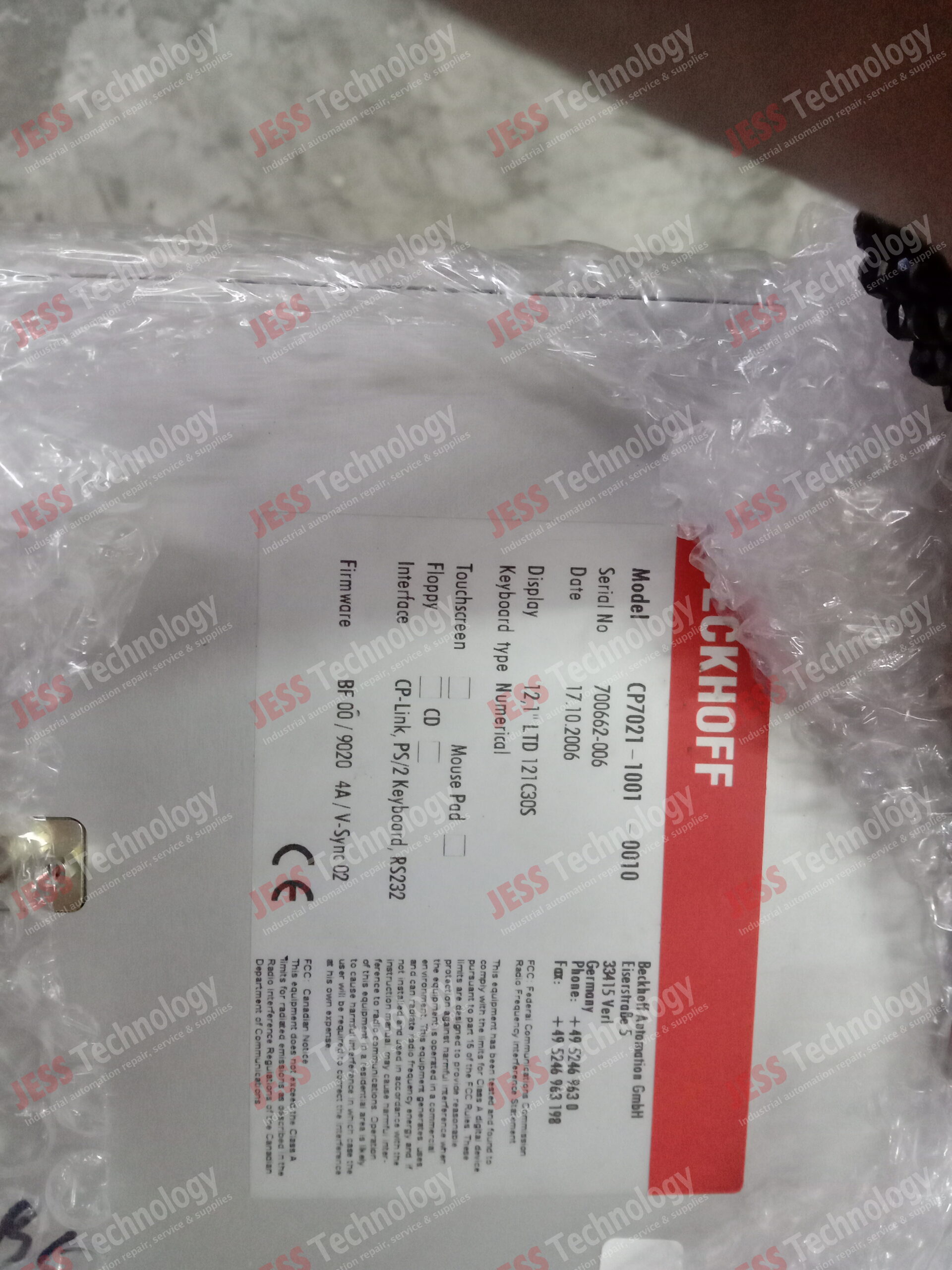 JESS Repair Service in Malaysia - Repair BECKHOFF CONTROL PANEL BECKHOFF CONTROL PANEL MODEL ...