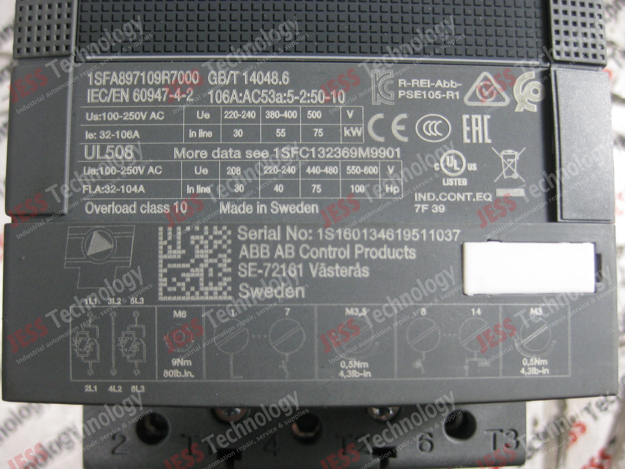 JESS Repair Service in Malaysia - Repair ABB SOFTSTARTER BRAND: ABB SOFT STATER, MODEL NO ...