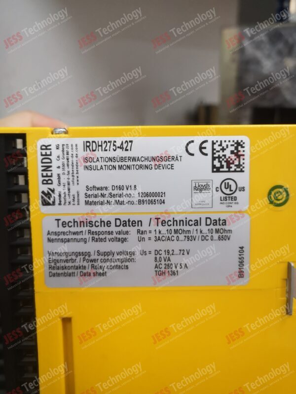 JESS Repair Service in Malaysia - Repair BENDER Bender plc 1206000021 ...